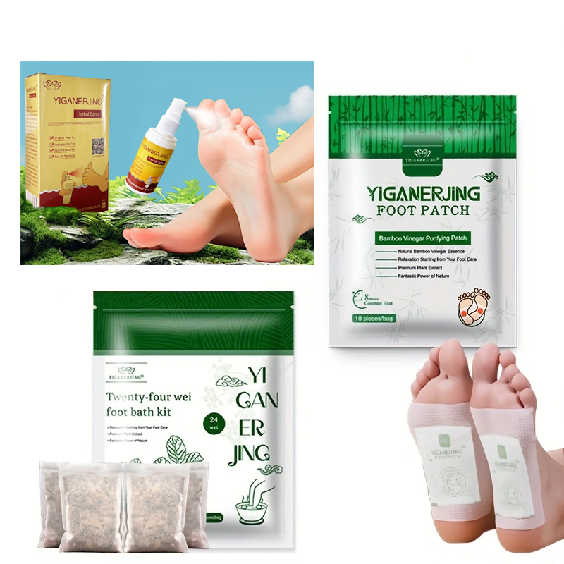 YIGANERJING Herbal Skin & Foot Care Bundle - Spray, Bamboo Vinegar ...